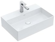 Villeroy & Boch Memento 2.0 - Umyvadlo na desku 60x42 cm, bez přepadu, otvor pro baterii, CeramicPlus, alpská bílá 4A0761R1