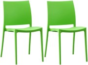 2x Židle Meton - Zelená