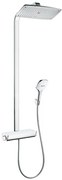 Hansgrohe Raindance Select E, sprchový set Showerpipe 360 ​​s termostatem, EcoSmart 9 l/min, bílá/chrom, HAN-27286400