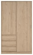 Šatní skříň v dekoru dubu s posuvnými dveřmi v přírodní barvě 119x200x60 cm Naia – Tvilum
