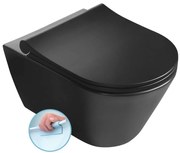 Sapho Avva - Závěsné WC, Rimless, matná černá 100314-110