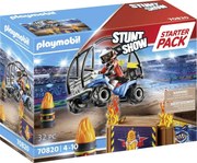 Stavebnice playmobil 70820 starter pack kaskadérská show se čtyřkolkou a ohnivou rampou