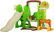 Dětská skluzavka s houpačkou Baby Mix 3v1 zelená