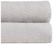 Krémový sametový prošívaný přehoz 230x260 cm – Ixia