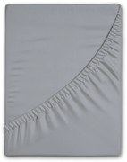 Šedé napínací flanelové prostěradlo 90x200 cm – Good Morning