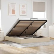 Osmanský rám postele bez matrací krémová 180x200 cm textil 3310901