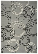 Alfa Carpets, Kusový koberec Circles grey, 160x230, šedá, chodba / předsíň