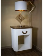 Designový noční stolek Tahigwa 48 cm bílý