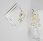 AMIRRO Skládané zrcadlo na zeď do pokoje ložnice dekorativní s aplikacemi TWIN 40 x 40 cm s fazetovaným okrajem 704-040