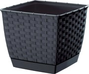 PRO Květináč hranatý RATOLLA SQUARE antracit 19cm