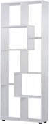 HOMCOM Moderní vertikální knihovna s 8 policemi z E1 dřevotřísky 70 x 24 x 178 cm bílá | Aosom