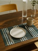 Sinsay - Stolní prostírání s kostkovaným vzorem 4 ks - zelená