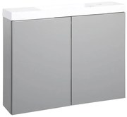 Comodo Koupelnová skříňka s umyvadlem z litého mramoru Swing G 80/22, šedá
