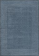 Tmavě modrý ručně tkaný vlněný koberec 160x230 cm Textured Wool Border – Flair Rugs
