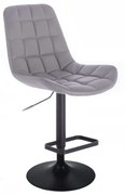 LuxuryForm DESIGN Barová židle PARIS na černém talíři - šedá