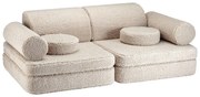 Světle hnědá dětská pohovka z textilie bouclé 132 cm Settee – Wigiwama