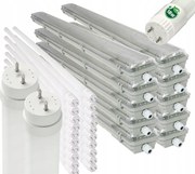 10× Hermetické svítidlo 120 cm - lampa + trubice LED 20× do garáže