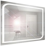 Comodo Zrcadlo závěsné s pískovaným motivem a LED osvětlením Nikoletta LED 6 Typ: bez vypínače, Rozměry (cm): 100x65 - (Nikoletta LED 6/100)