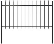 Zahradní plot Woerden s kopím nahoře ocelový 170 x 100 cm černý 144925
