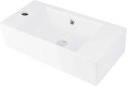Deante Hiacynt, keramické umyvadlo 510x250x135 mm, levé, bílá lesklá, DEA-CDY_6U2L