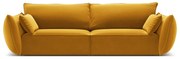 Sametová pohovka v hořčicové barvě 208 cm Vanda – Mazzini Sofas