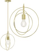 Toolight - závěsná lampa E27 APP286-1CP, zlatá, OSW-08404