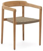 Dřevěná zahradní židle v přírodní barvě Icaro – Kave Home
