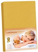 Bellatex prostěradlo jersey LUX Hořčicová rozměr 90x200 cm