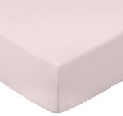 Růžové napínací prostěradlo z bavlněného perkálu 185x200 cm Cotton Percale – Bianca