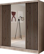 ADRK Furniture Šatní skříň s zrcadlem Ida 200