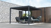 Boční zástěna pro bioklimatickou pergolu BestBerg BBP-ACG / 92 × 203 cm / šedá