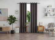 Zatemňovací závěs DUNES VELVET 140x250 cm, tmavě šedý Zavěšení: Kovové kroužky