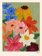 Plakát 50x70 cm Flowers on Sage Green – Carla Llanos – The Poster Club
