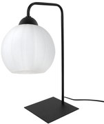 Stolní lampa Costa, 1x bílé skleněné stínítko, b