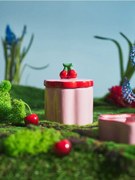 Sinsay - Úložná dóza s víkem a motivem třešní - růžová