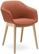 LD SEATING - Židle RIVA RI-02,D s dřevěnou podnoží