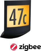 P 94509 LED venkovní nástěnné svítidlo Smart Home Zigbee Padea soumrakový senzor neláká hmyz IP44 198x71mm CCT 8,2W 230V antracit umělá hmota - PAULMANN