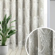 Voálová Luxusní vyšívaná záclona Versailles Cappuccino metráž Ervi 3634-18