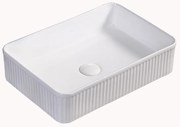 BPS-koupelny Keramické umyvadlo na desku HYD-AA-WH-500 50x34 cm, bílé