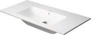 Duravit ME by Starck - Umyvadlo 103x49 cm, s přepadem, bez otvoru pro baterii, DuraShield, bílá 233610AA60