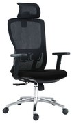 Kancelářská ergonomická židle Neoseat TASCO — látka, síť, černá, nosnost 150 kg