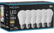 Mexen Nova 6x LED žárovka E27, A60, 10W, Teplá - 3000K, 1055 lm - L100-E27-1030-01x06