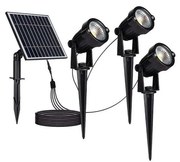 SADA 3x LED Venkovní solární lampa 3xLED/1,2W/3,7V IP65 3000K 4000 mAh