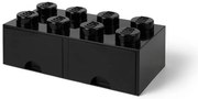 Černý úložný box se dvěma šuplíky LEGO®