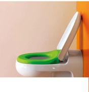 Laufen Florakids - WC sedátko, SoftClose, bílá/zelená H8910310720001