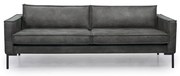 Tmavě šedá pohovka z imitace kůže 216 cm Rate - Scandic