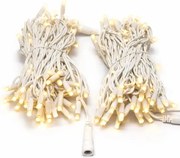 Easy Fix LED světelný řetěz, 20 m, venkovní, teple bílá s FLASH, 120 diod, bílý kabel, IP67