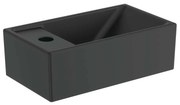 Ideal Standard Tempo - Umývátko 37x21 cm, bez přepadu, otvor pro baterii vlevo, černá E2113V3