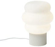 Japandi stolní lampa béžová s opálovým sklem 18cm - Kumo