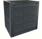 Zahradní úložný box LETA — 56x43x53 cm, plast, šedá